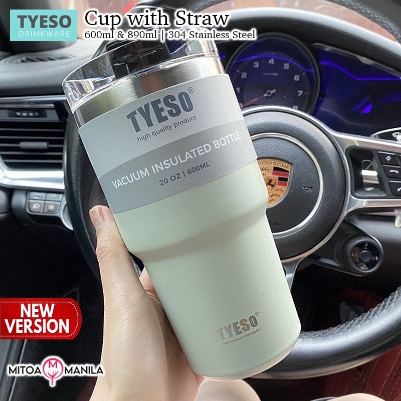 Tyeso New Version Cup with Straw 600ml & 900ml | Powder Finish | Hot ...