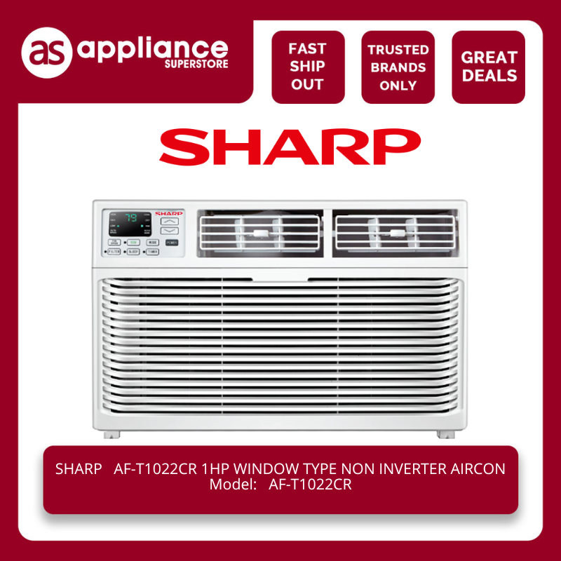 SHARP AF-T1022CR 1.0hp Window Type Aircon | Lazada PH