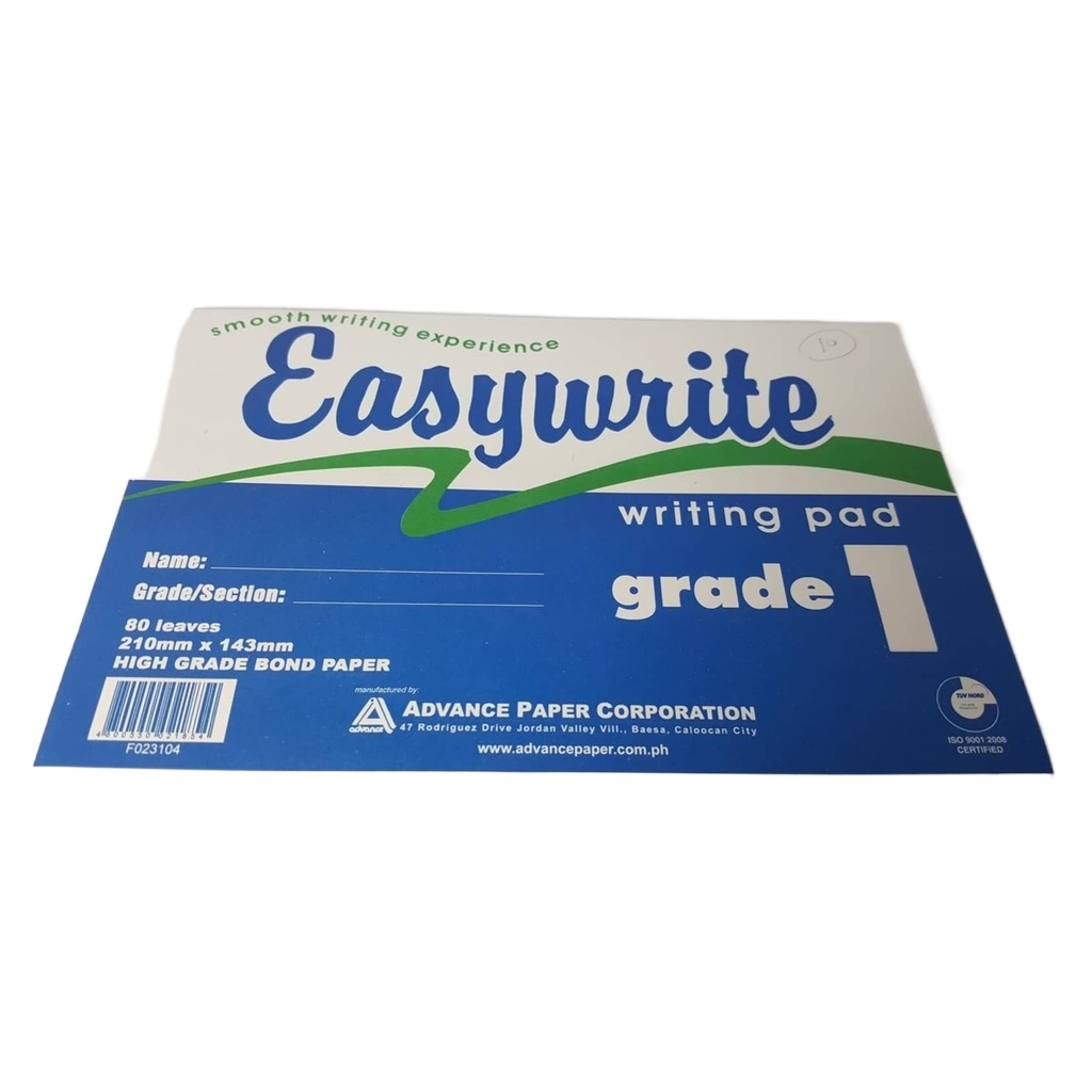 【COD4】 1Pack/10Pads Easywrite Writing Pad Grade 1 2 | Lazada PH