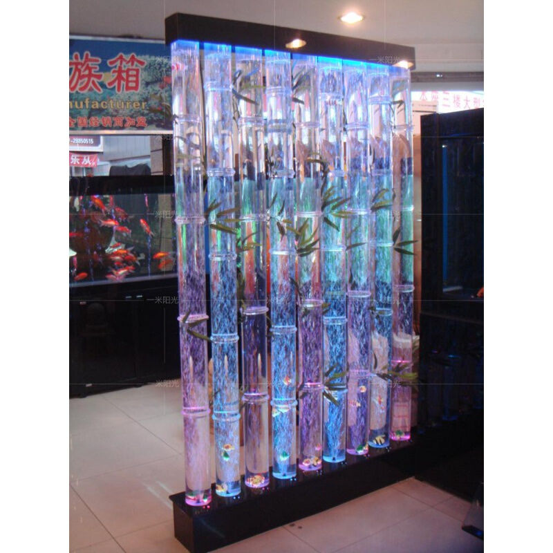 Curtain wall flowing water wall bubble water dance large acrylic screen ...