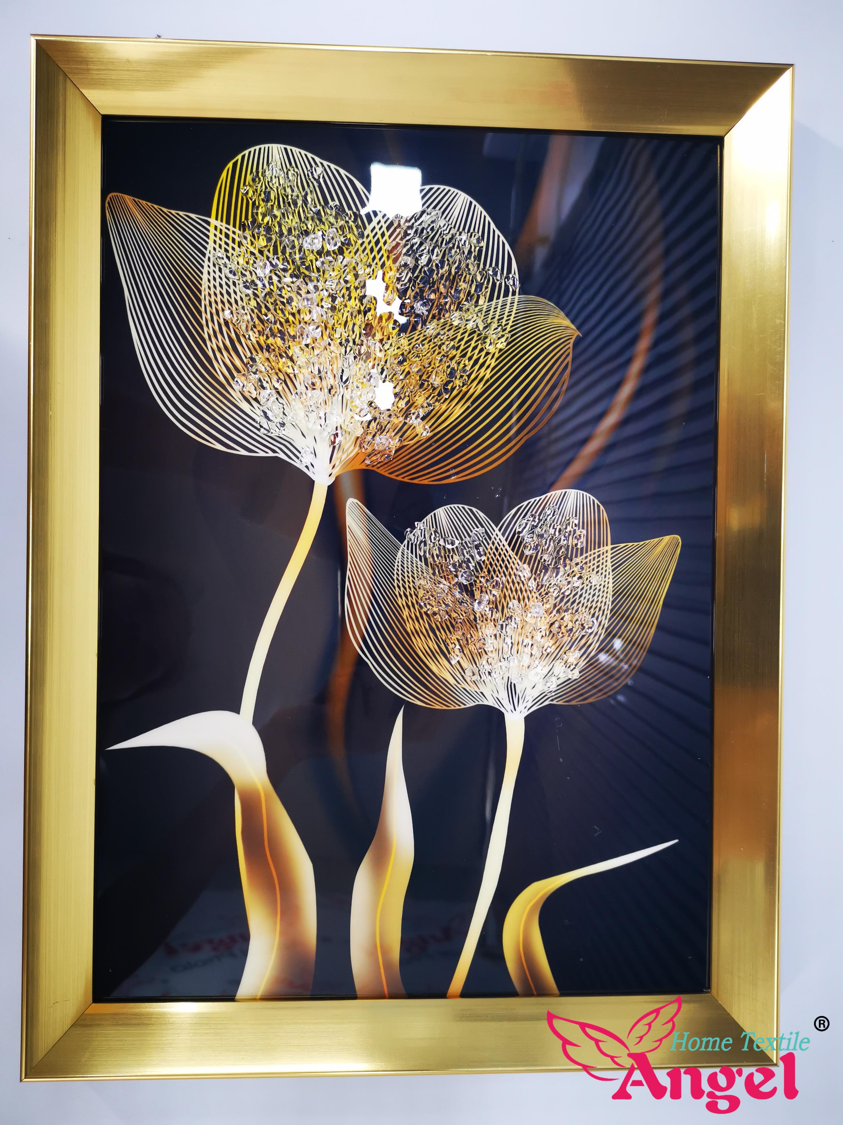 1PC Wall Frame Sets Modern Design 3D Printing Glass Like Textured Frame ...