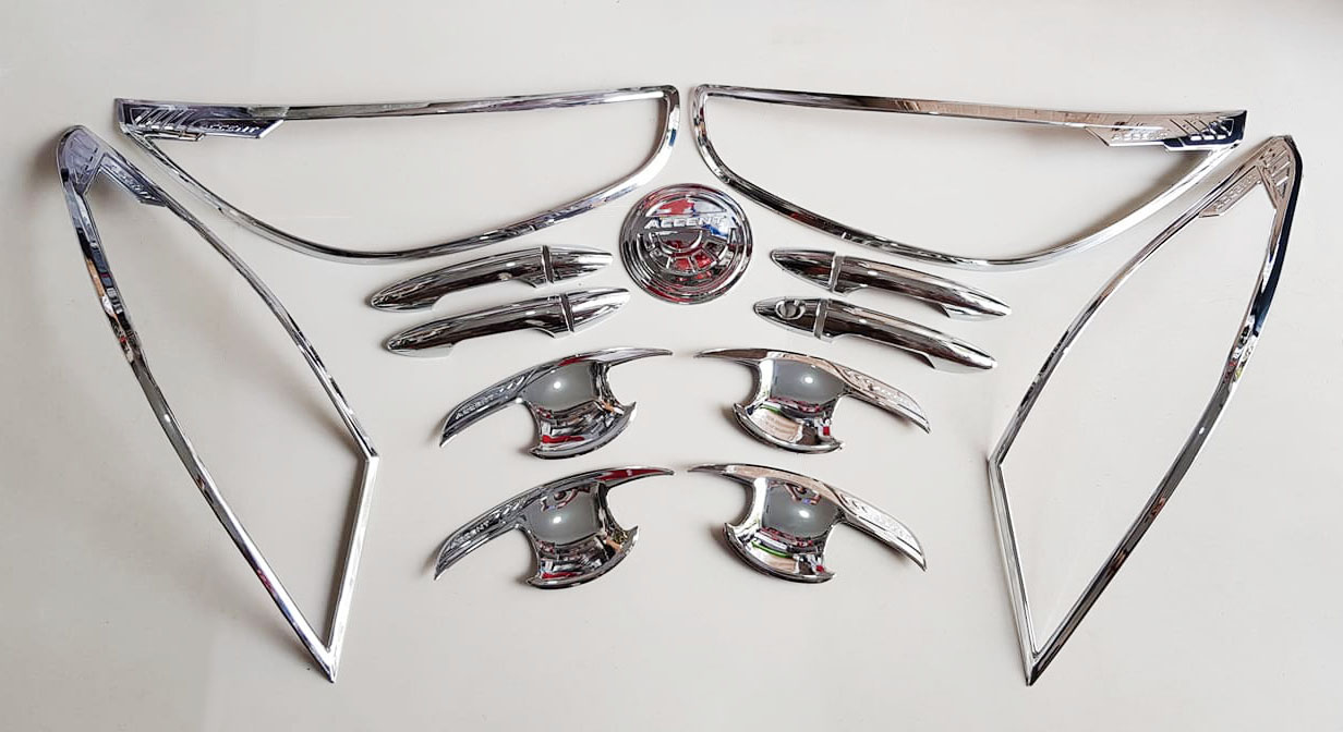 Combo Chrome Garnish Set For Hyundai Accent 2012 to 2018 | Lazada PH