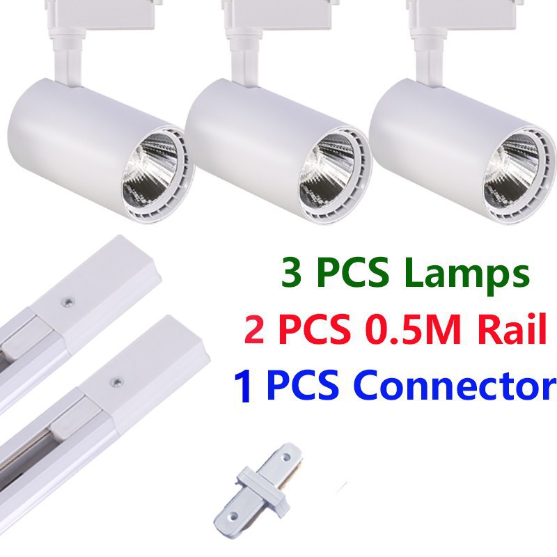 complete Led track light ceiling spotlight track light rail spotlight ...