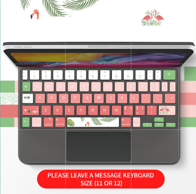 magic keyboard skin sticker for 11/12.9 inches iPad Colourful keyboard ...