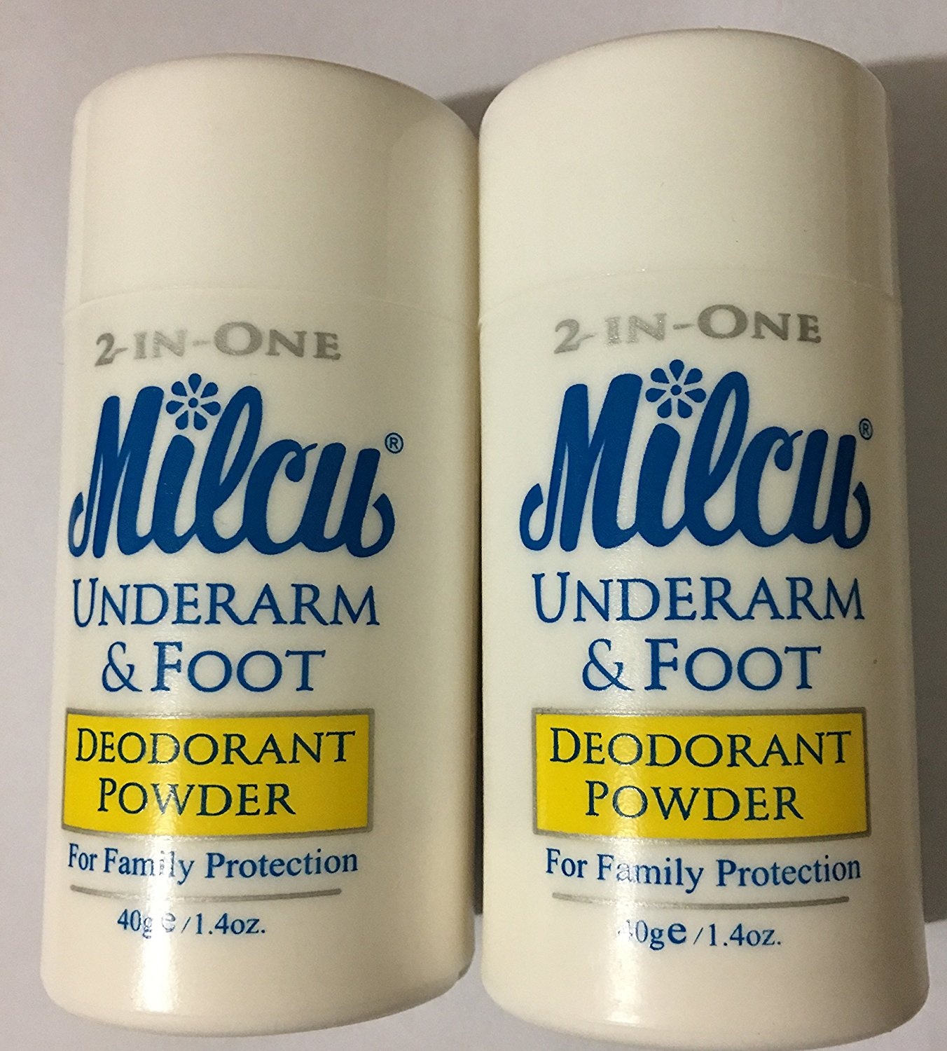 Set of 2 Milcu Underarm and Foot Powder Deodorant 40g or 1 pc of 80g ...
