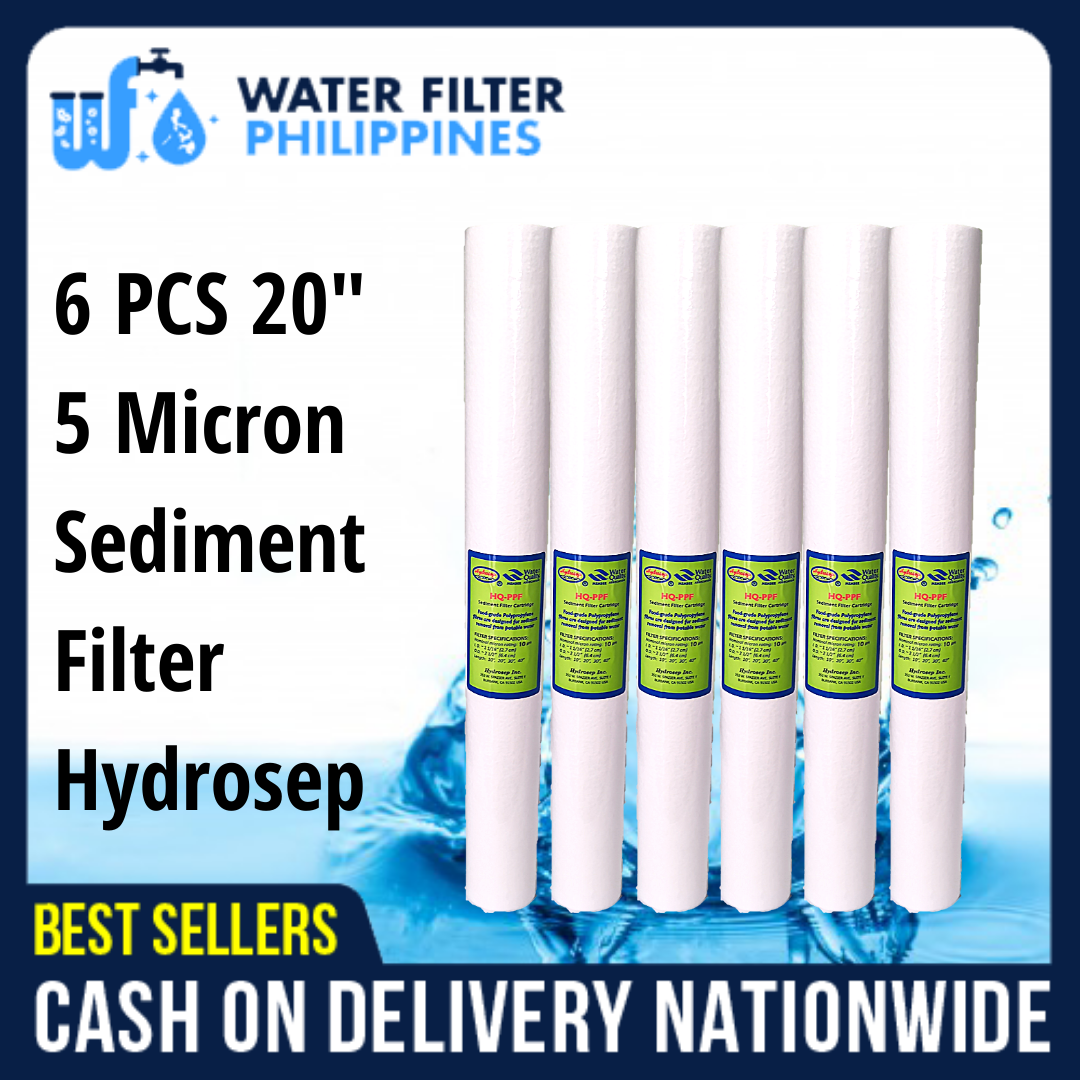Sediment Filter Hydrosep Brand 6 pcs of 5 Micron Ideal for Removal of ...