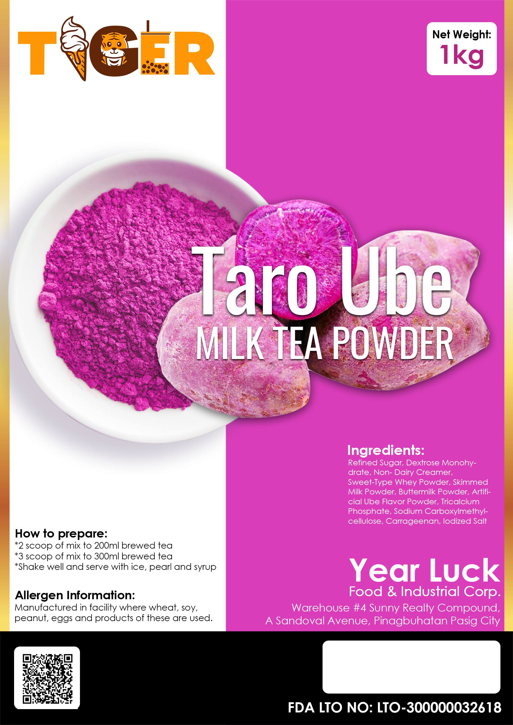 YL Tiger Taro ube Flavoring for Milk Tea 1kg | Lazada PH
