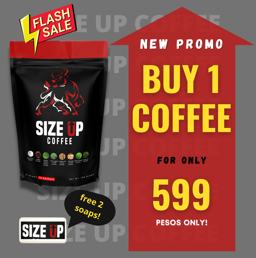 SIZE UP COFFEE for MEN with SOAP (ORIGINAL, AMAZING & LEGIT) | Lazada PH