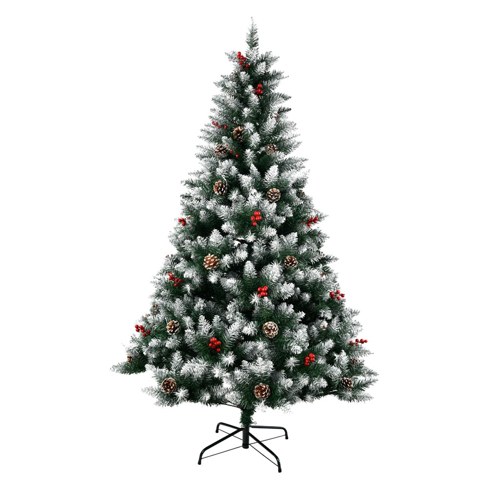 NUVOX 8FT Berry Christmas Tree with 1300 Tips for Fullness - Artificial ...