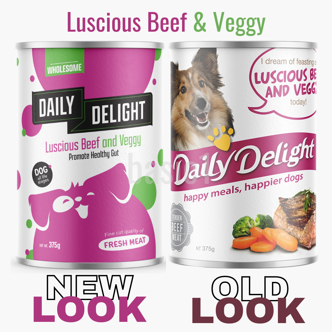 Daily Delight Wet Dog Food in Can 375G ( Chicken, Lamb, Beef ) | Lazada PH