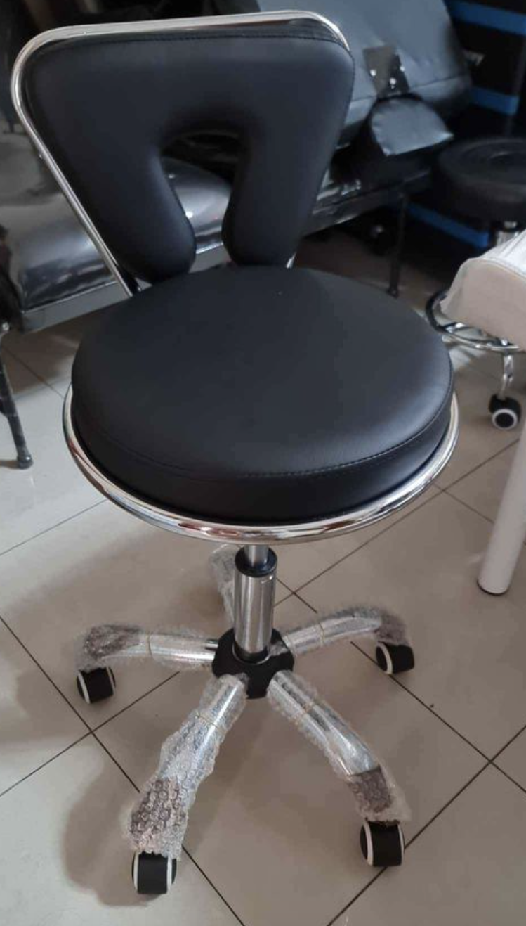 Black Stool Chair With Backrest | Lazada PH