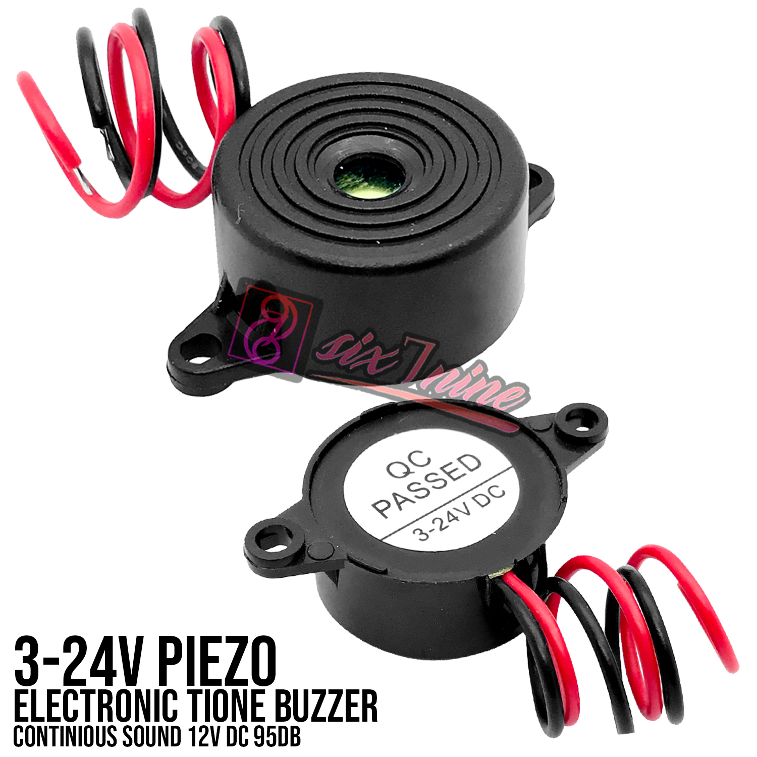 Durable 3-24V Piezo Electronic Buzzer Alarm 95DB Continuous Sound ...