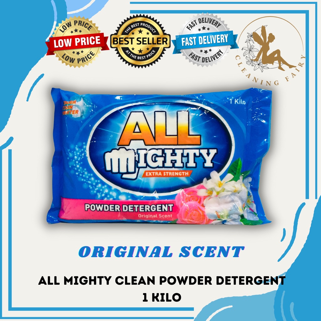 All Mighty Clean Powder Detergent 1kg Pink with Fabric Conditioner ...