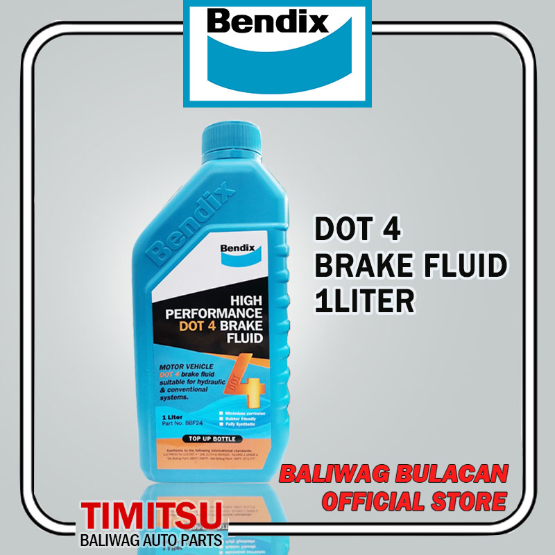 HIGH PERFORMANCE DOT 4 BRAKE AND CLUTCH FLUID 1 LITER BENDIX BBF24 ...