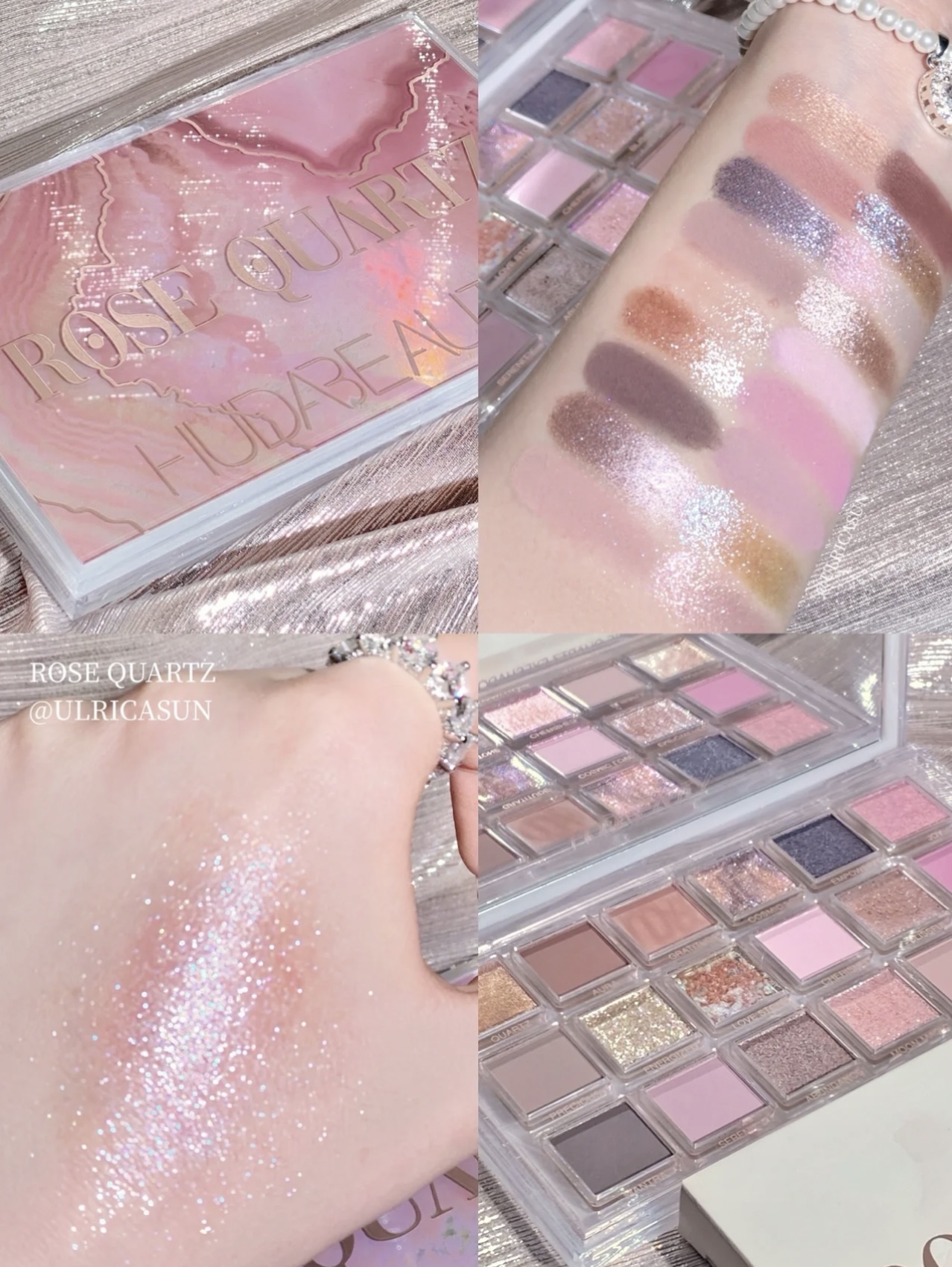 Huda Beauty Rose Quartz Extreme Day Rose 18 Color Eyeshadow Palette ...