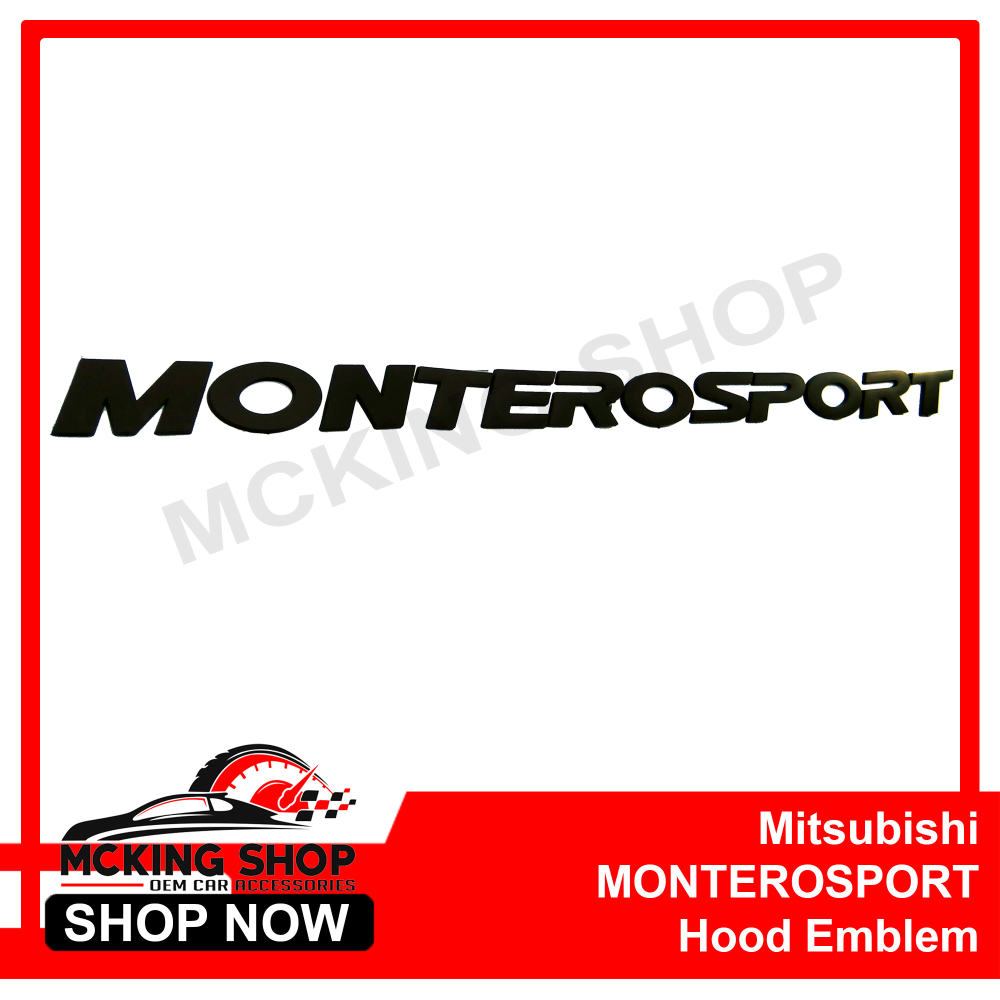 MONTEROSPORT Hood Emblem for Mitsubishi Montero (Matte Black) | Lazada PH