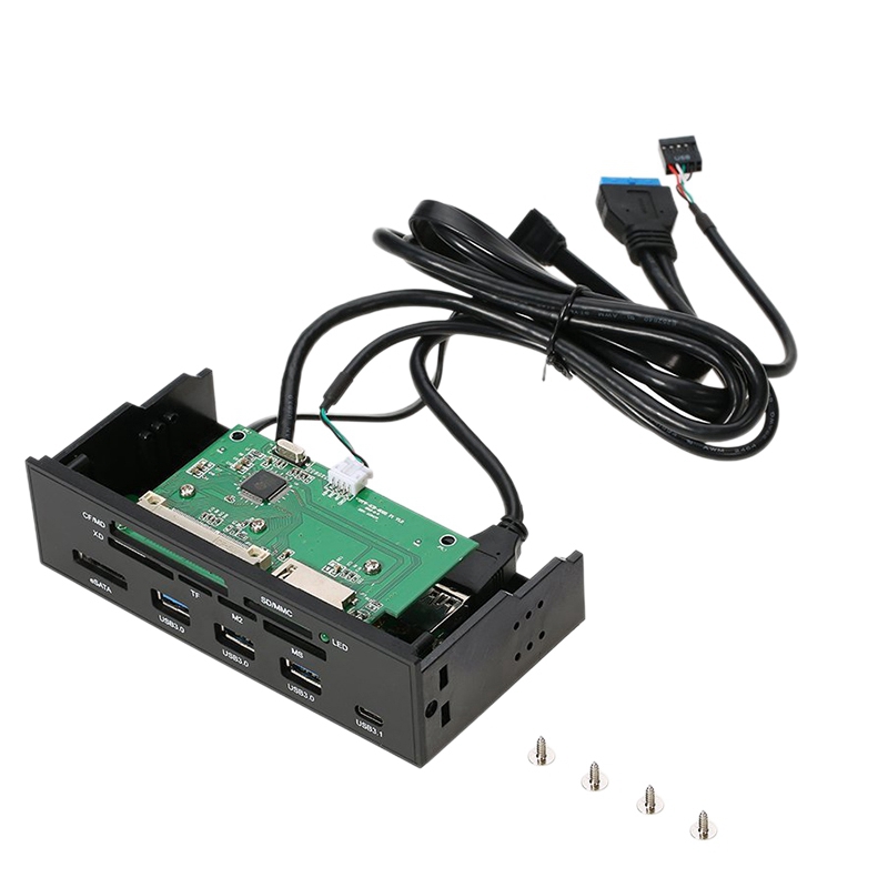 5.25inch PC Computer Front Panel USB 2.0 Card Reader with 3 Ports USB3 ...