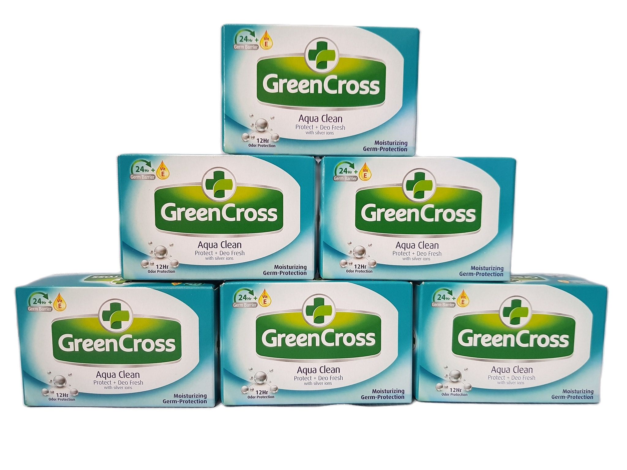 GREEN CROSS SOAP - Aqua Clean - Protect + Deo Fresh with Silver Ions ...