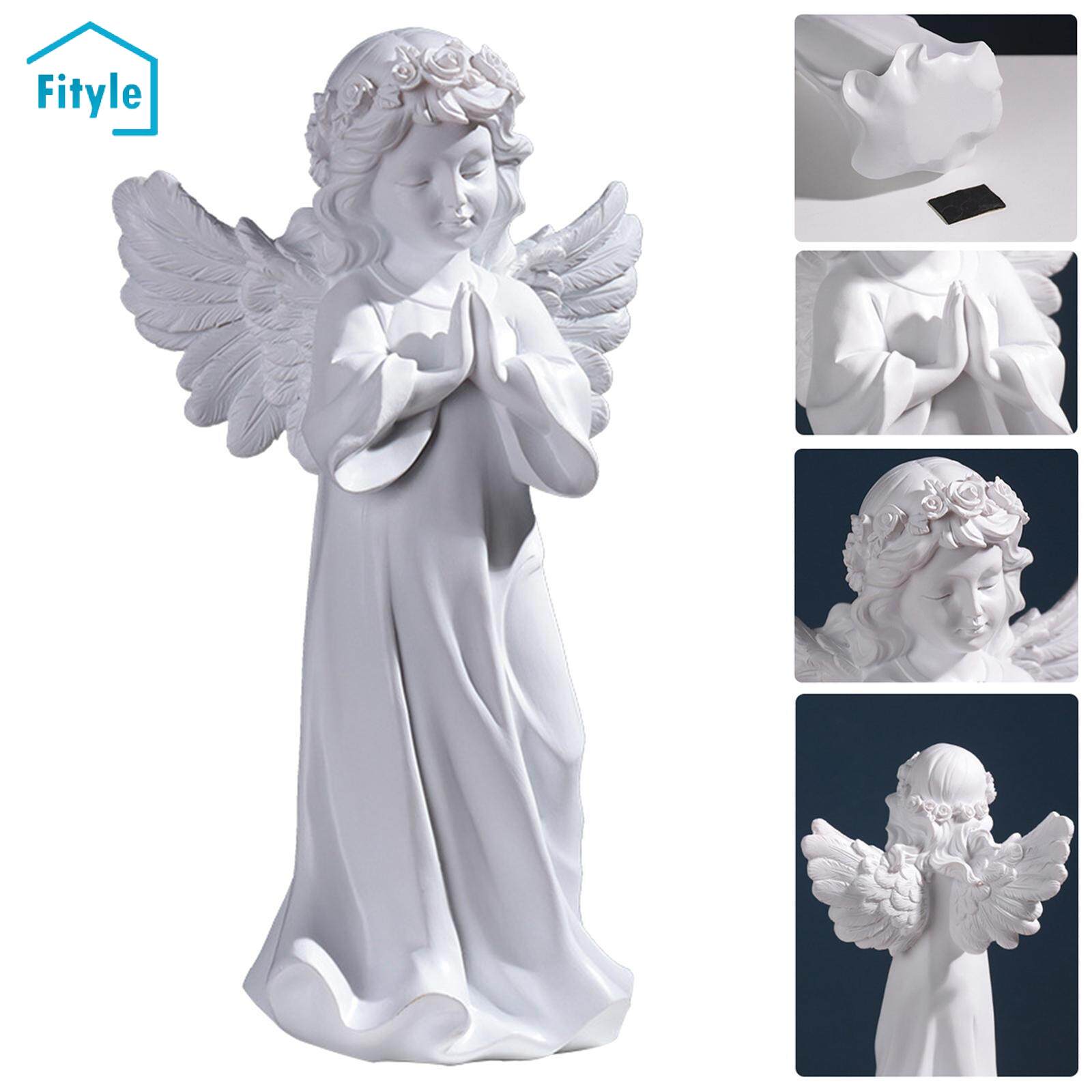 Fityle Resin Angel Statue Sculpture Fairy Collectible for Home Garden ...