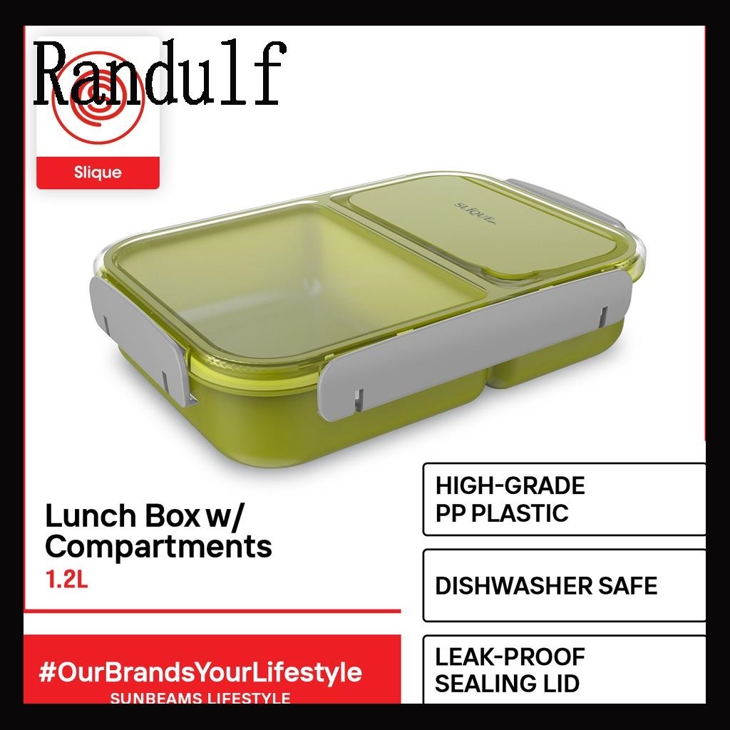Randulf SLIQUE Lunch Box w/ Compartments 1200ml BPA Free Airtight ...
