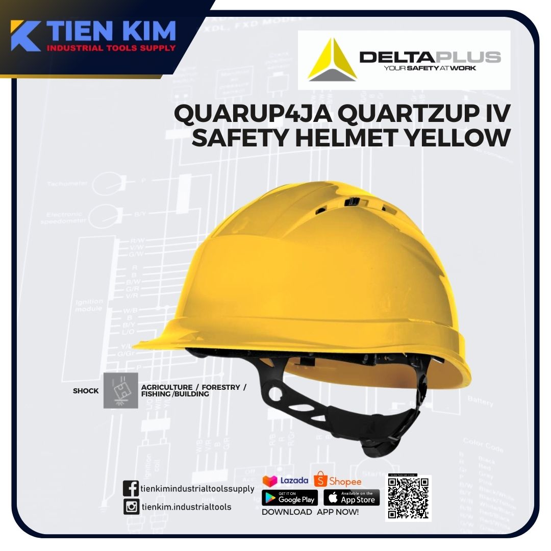 DELTA PLUS QUARTZ UP IV VENTILATED SAFETY HELMET / HARD HAT - ROTOR ...