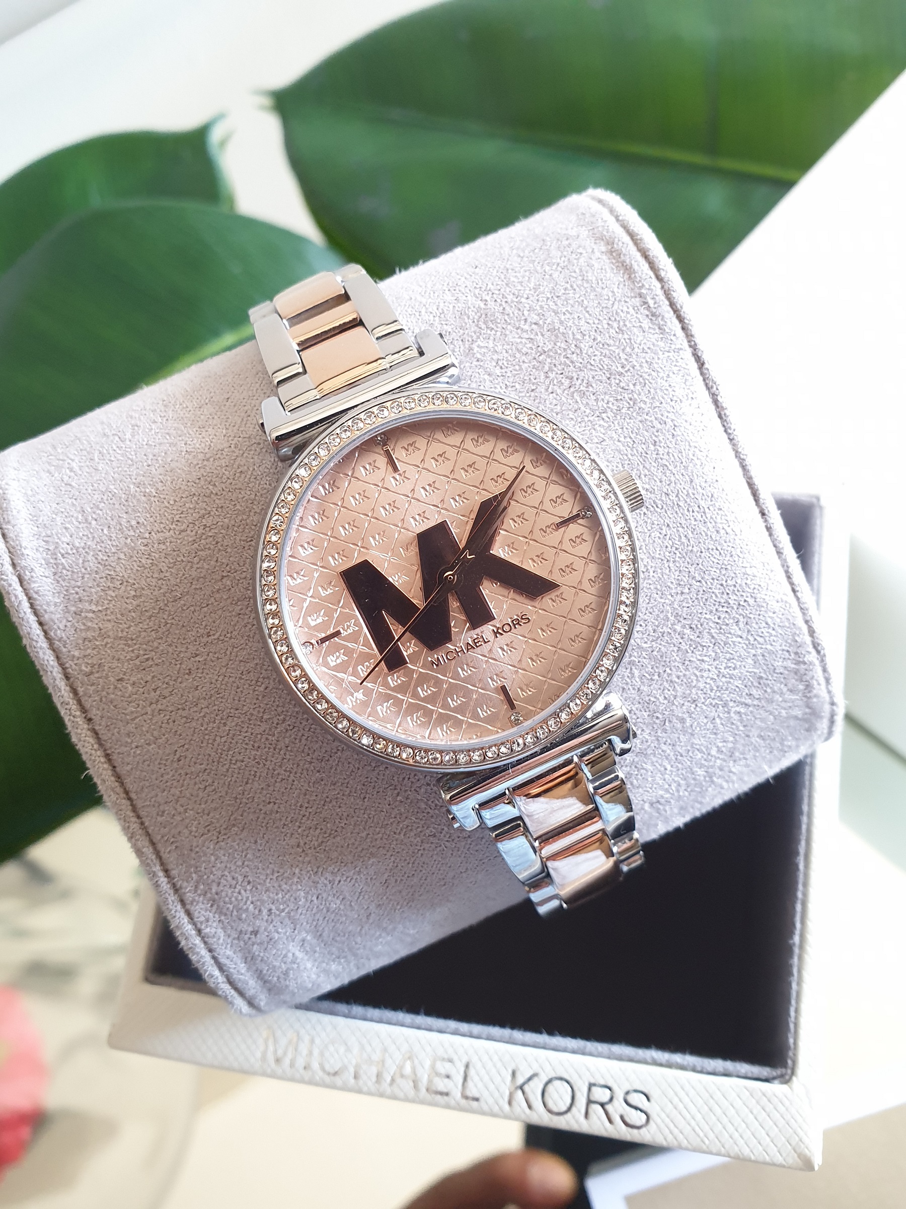 Michael Kors Guaranteed Sofie MK4335 Three-Hand 36mm Two Tone Silver ...