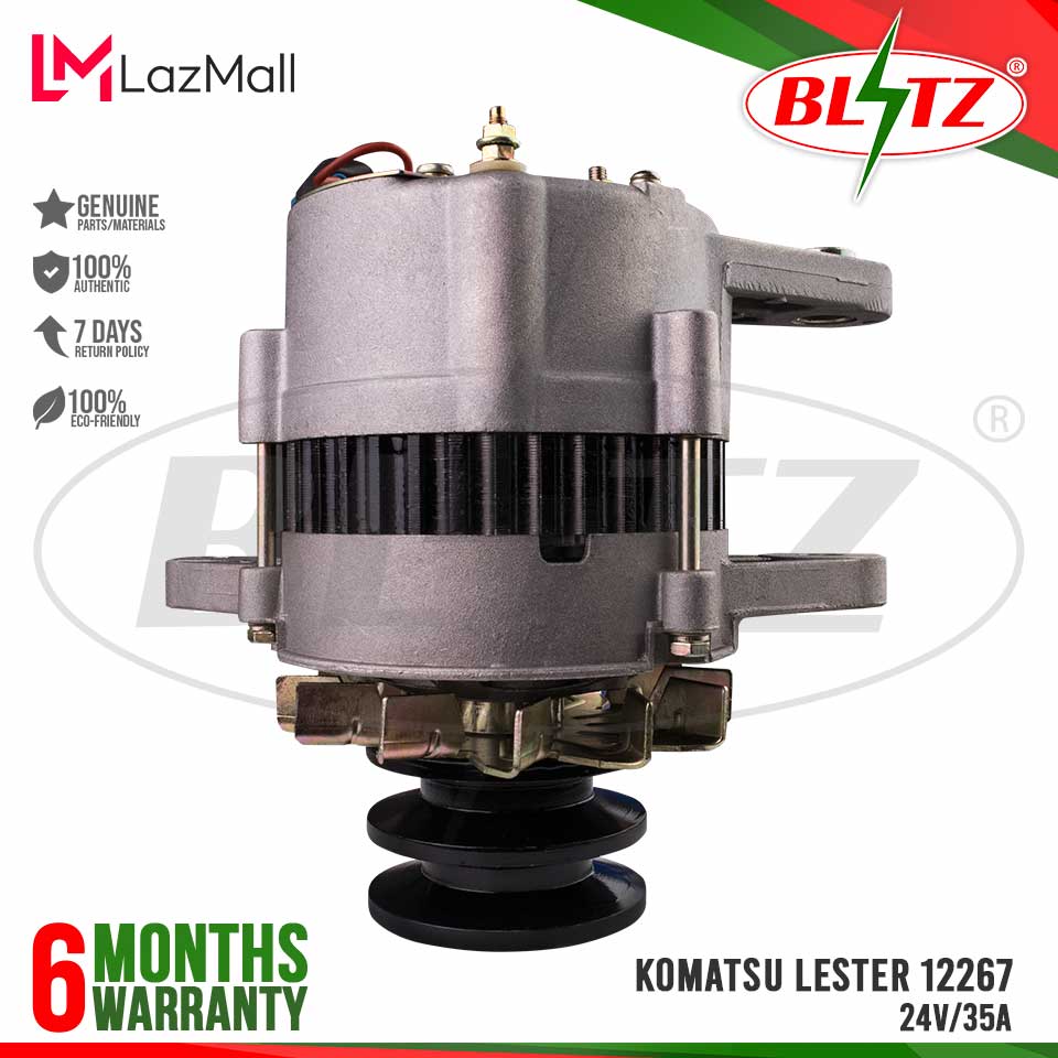 BLITZ ALTERNATOR ASSEMBLY KOMATSU LESTER 12267 24V/35A 6 MONTHS ...