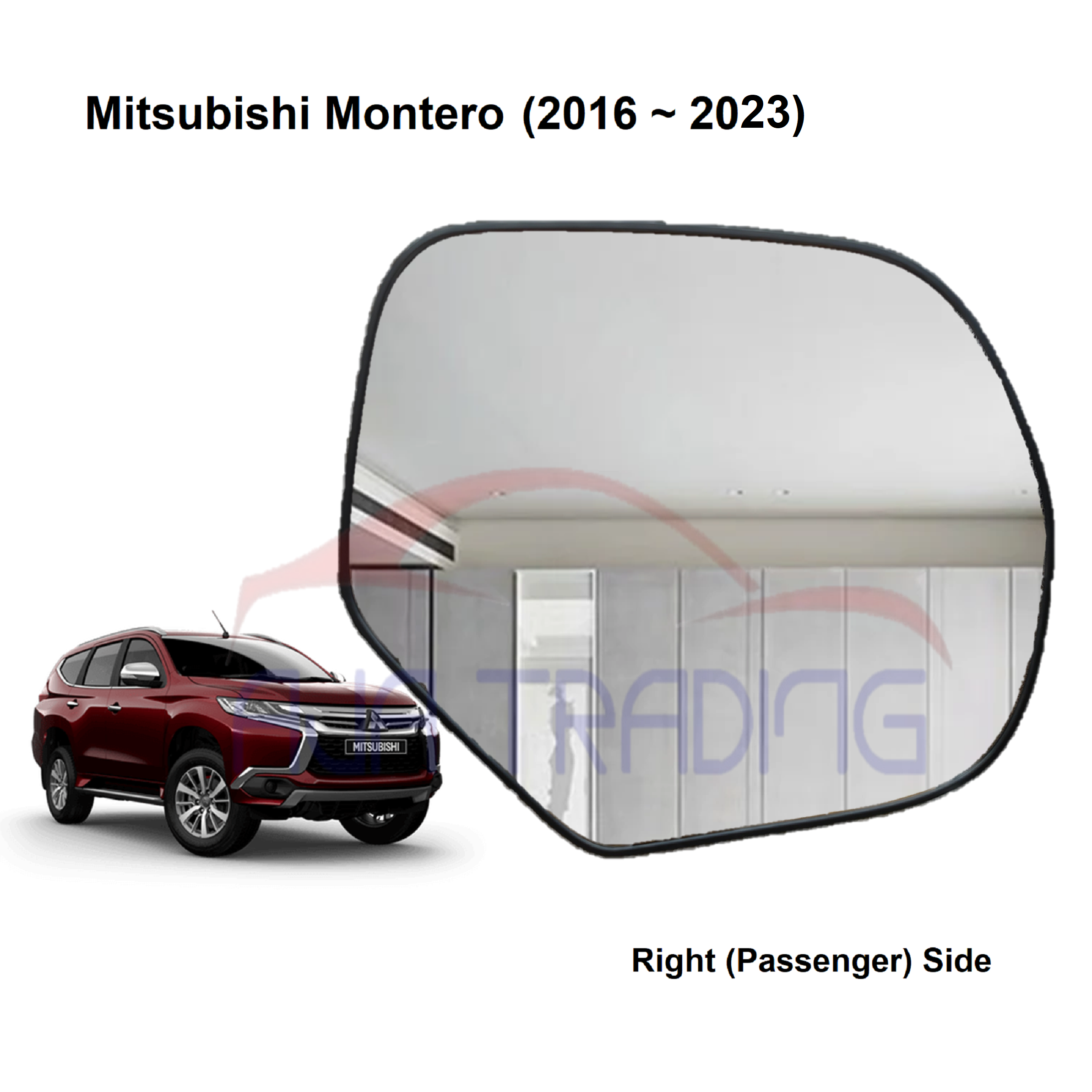 Side Mirror Lens for Mitsubishi Montero (2016 - 2023) - CIRCULAR MOUNT ...