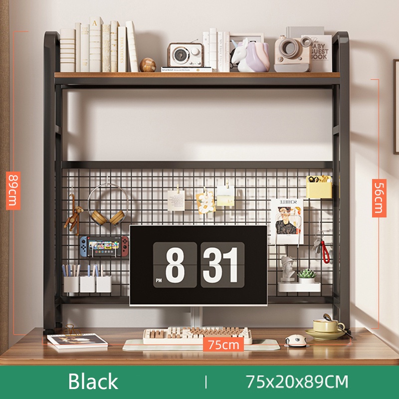 Desk bookshelf with Grid Table Organizers Desk Organizer for Student ...