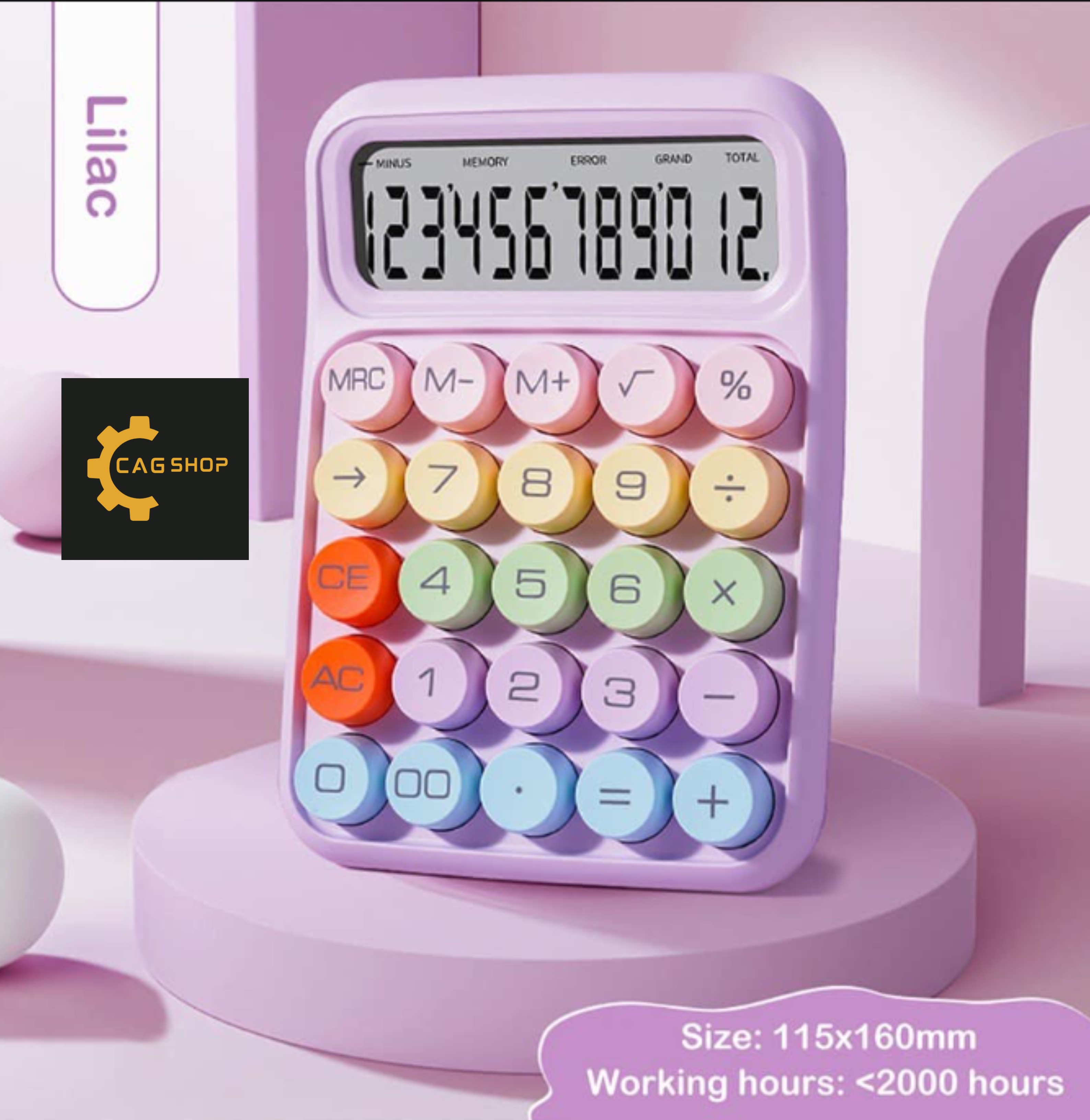 CAG Shop Office Stationary Supplies Colorful 12-digit Keys Calculator ...