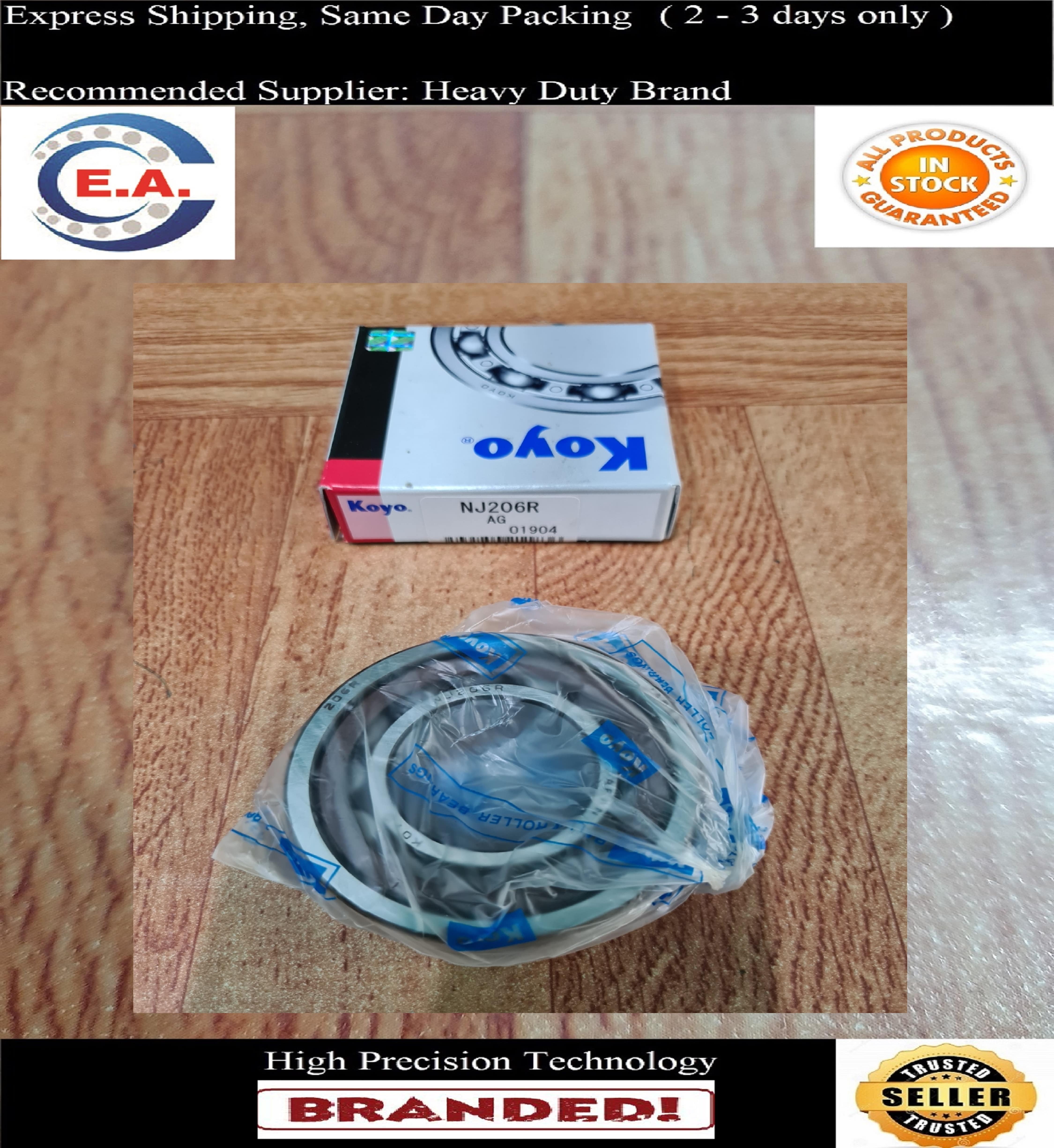 NJ206 Original Koyo Japan Roller Bearing 30x62x16 NJ206R NJ 206 Rubber ...