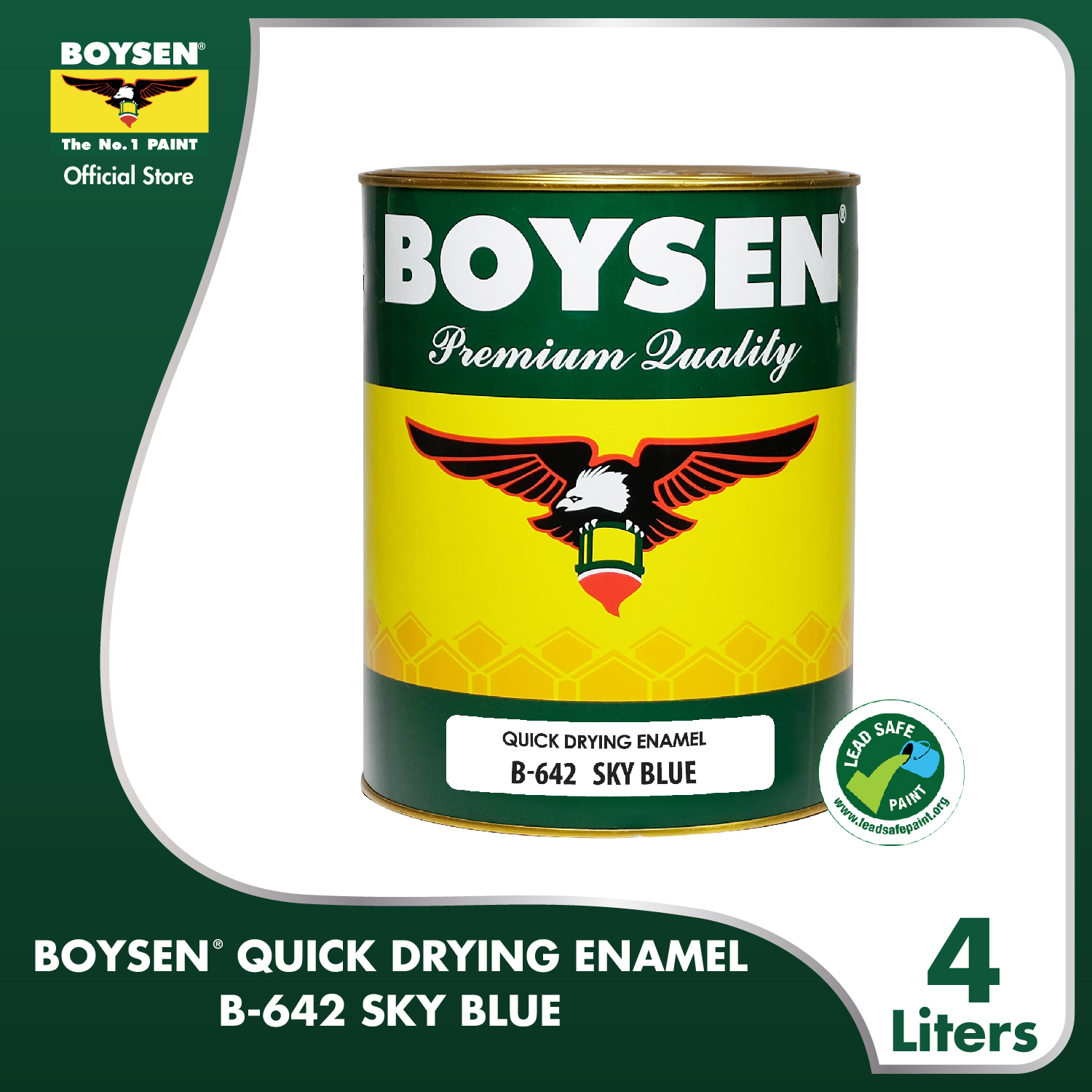 BOYSEN Quick Drying Enamel Sky Blue B642-4L | Lazada PH