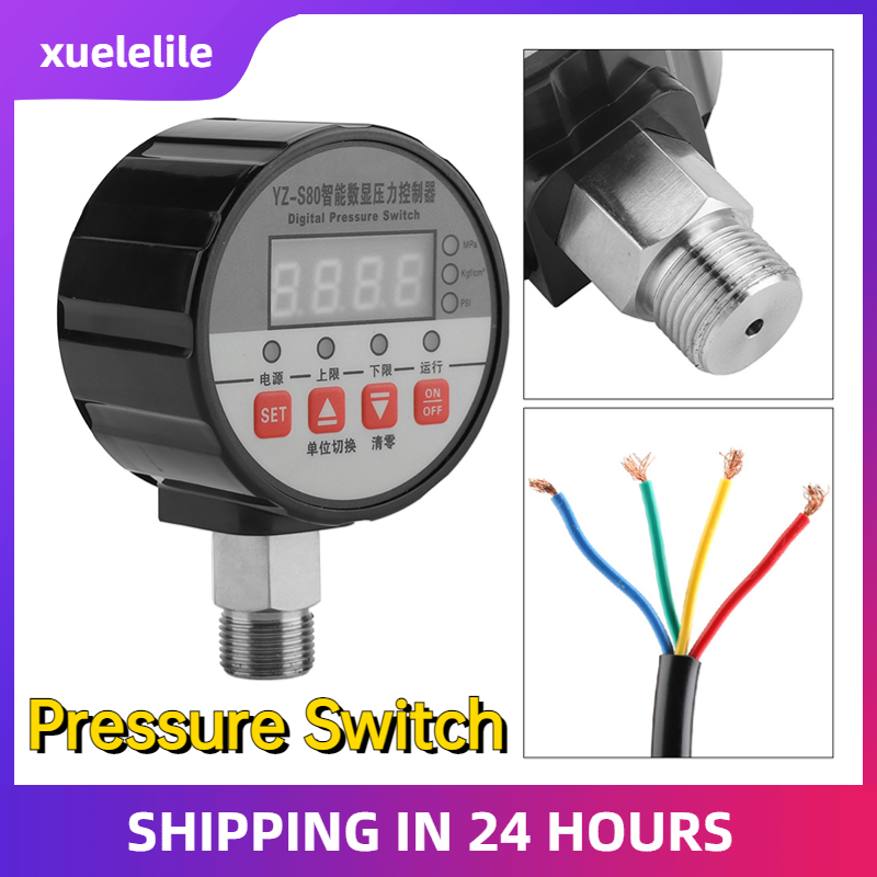 xuelelile 220V Digital Pressure Switch Controller 0-2Mpa 0.5%FS ...