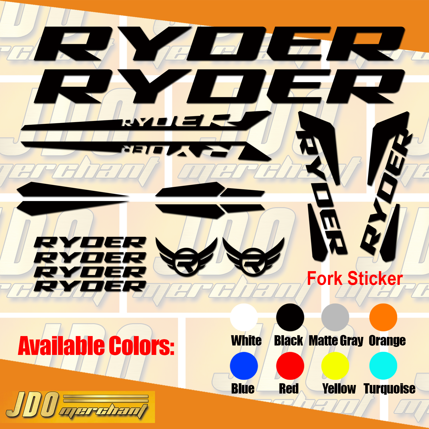 Ryder bike Stickers Vinyl Decals | Lazada PH