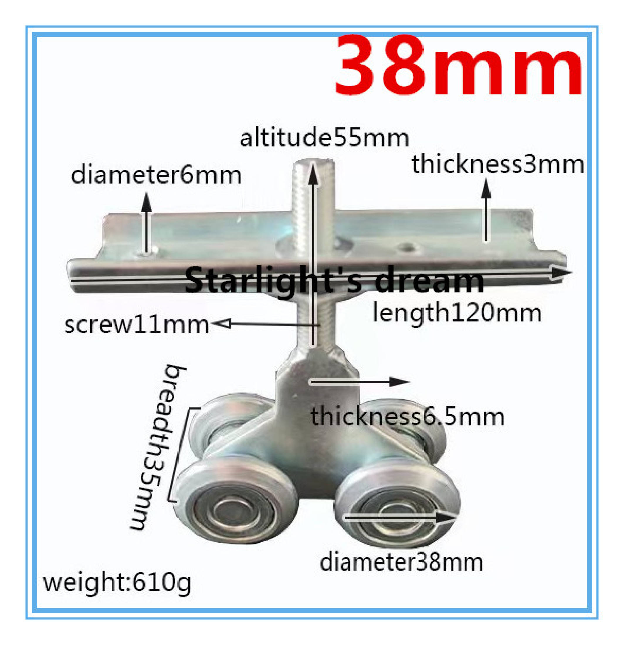 ️48/58mm/V/U/H 304 Stainless Steel Swivel Wheel 360° Rotational Sliding ...