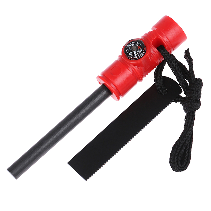 3 in 1 Magnesium Rod Multifunctional Flint Stick with Whistle Compass ...