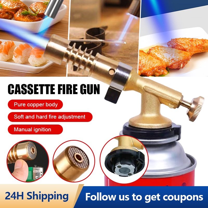 Portable Gas Torch Butane Gas Torch Laz Top Cooking Blowtorch Copper ...