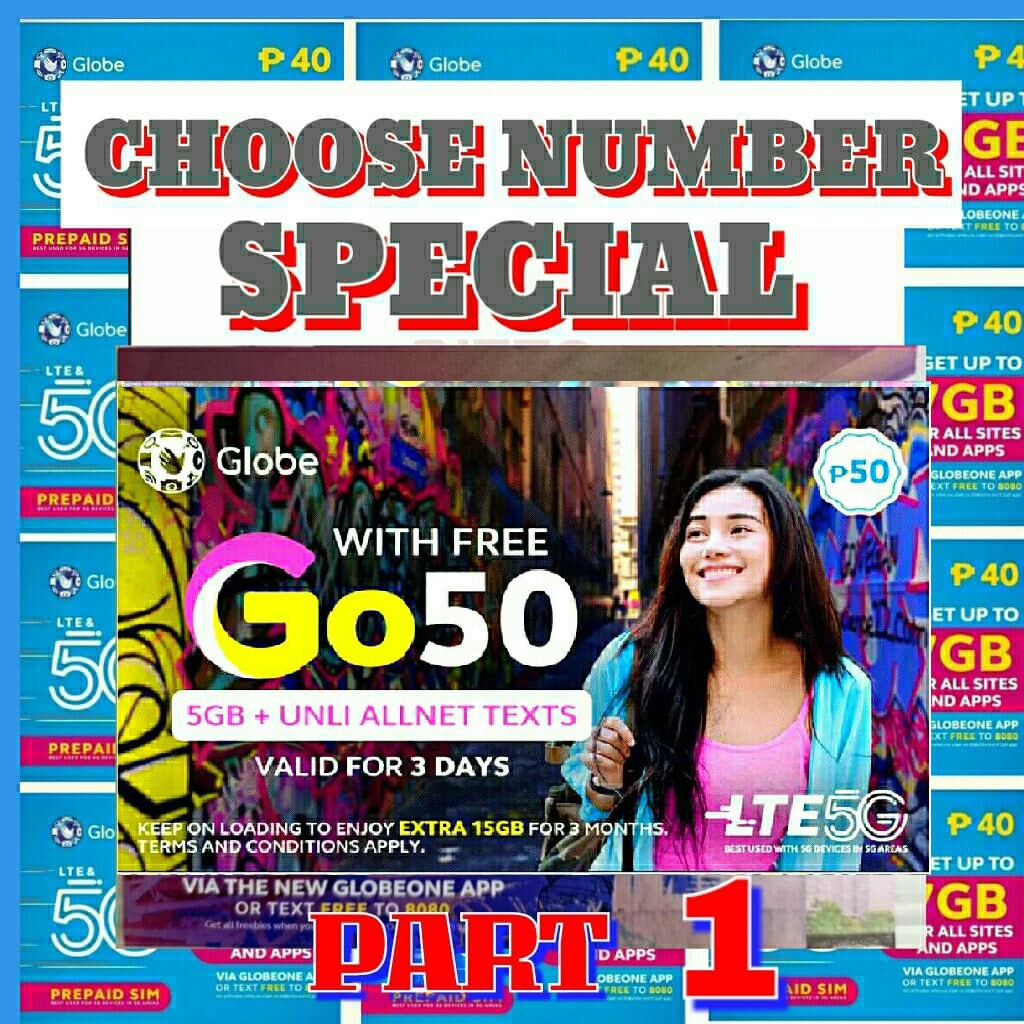 GLOBE Sim Card 5G "CHOOSE NUMBER SPECIAL" (Part 1) | Lazada PH