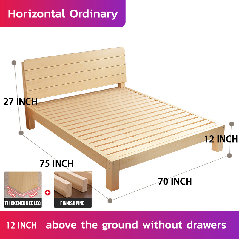 [Really To Ship] 36-70 Inch Solid Wood Bed Width Modern Simple Family ...