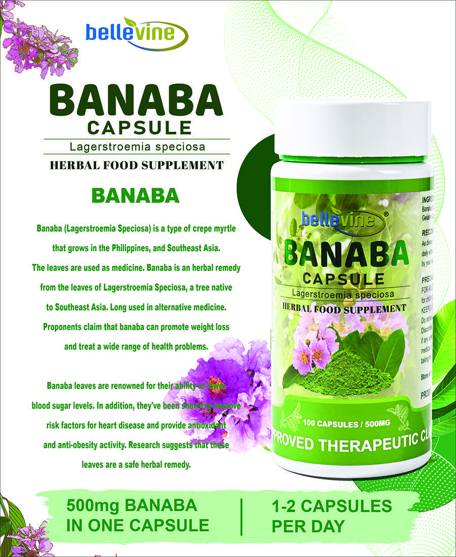 Bellevine Banaba Herbal Supplement 100Capsule ( FDA approved) | Lazada PH