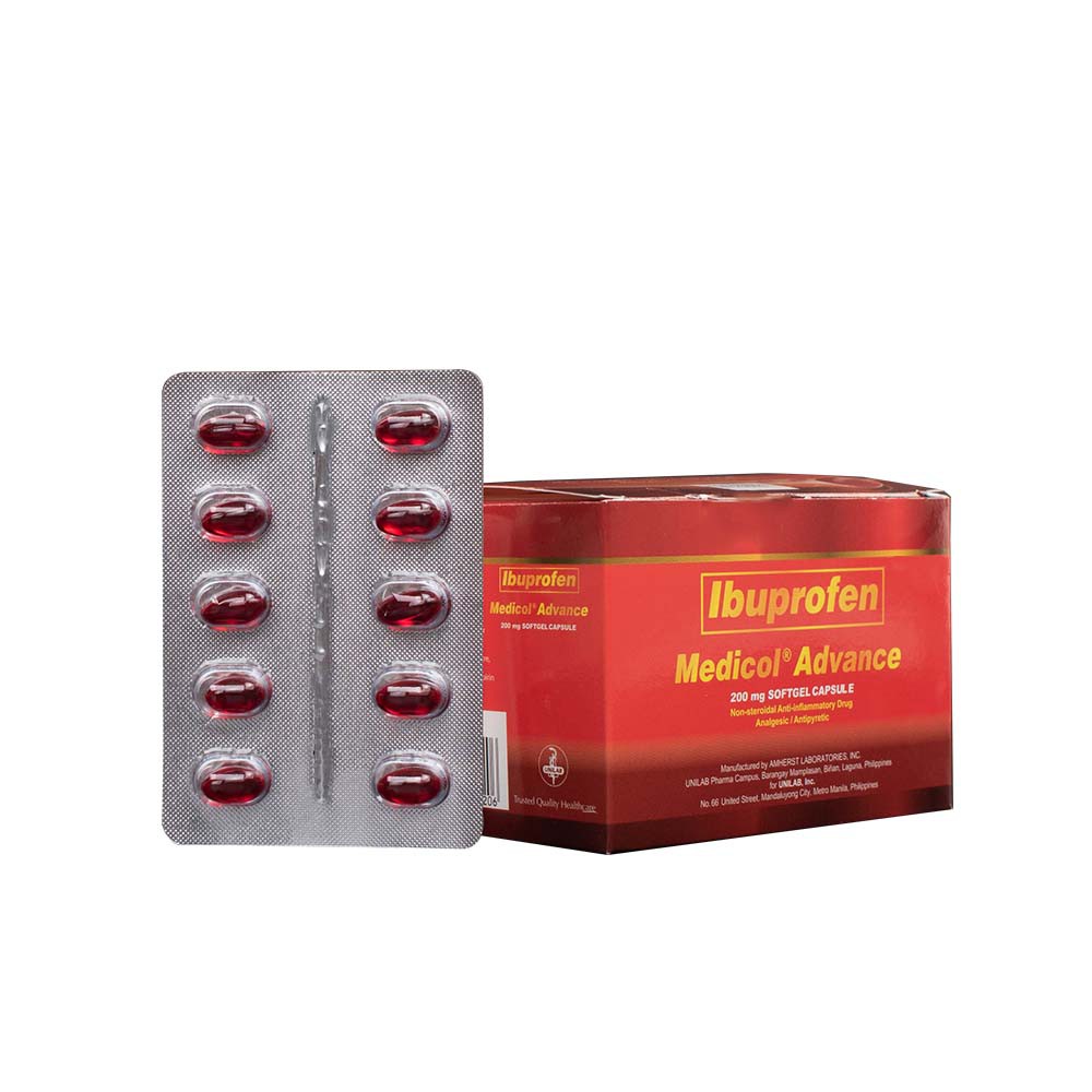 10 PCS - Medicol Advance 200mg For Pain Relief & Fever | Lazada PH