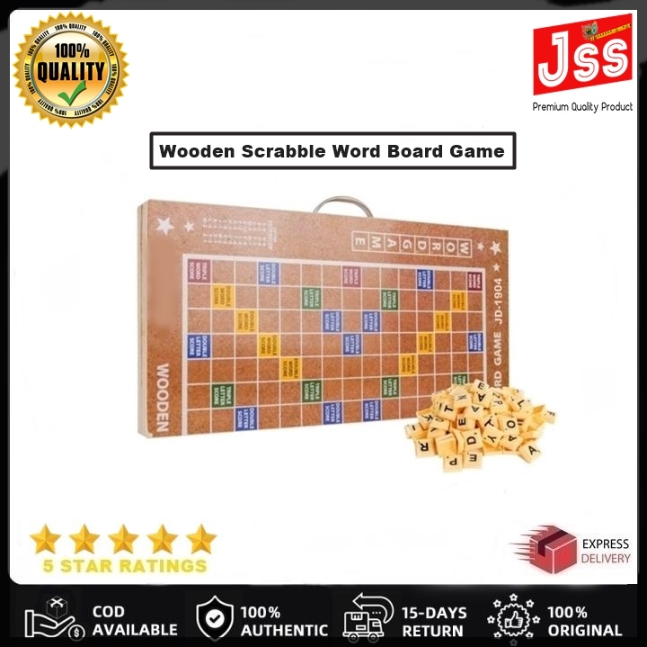 JSS High Quality Wooden Scrabble Word Board Game (Original) | Lazada PH