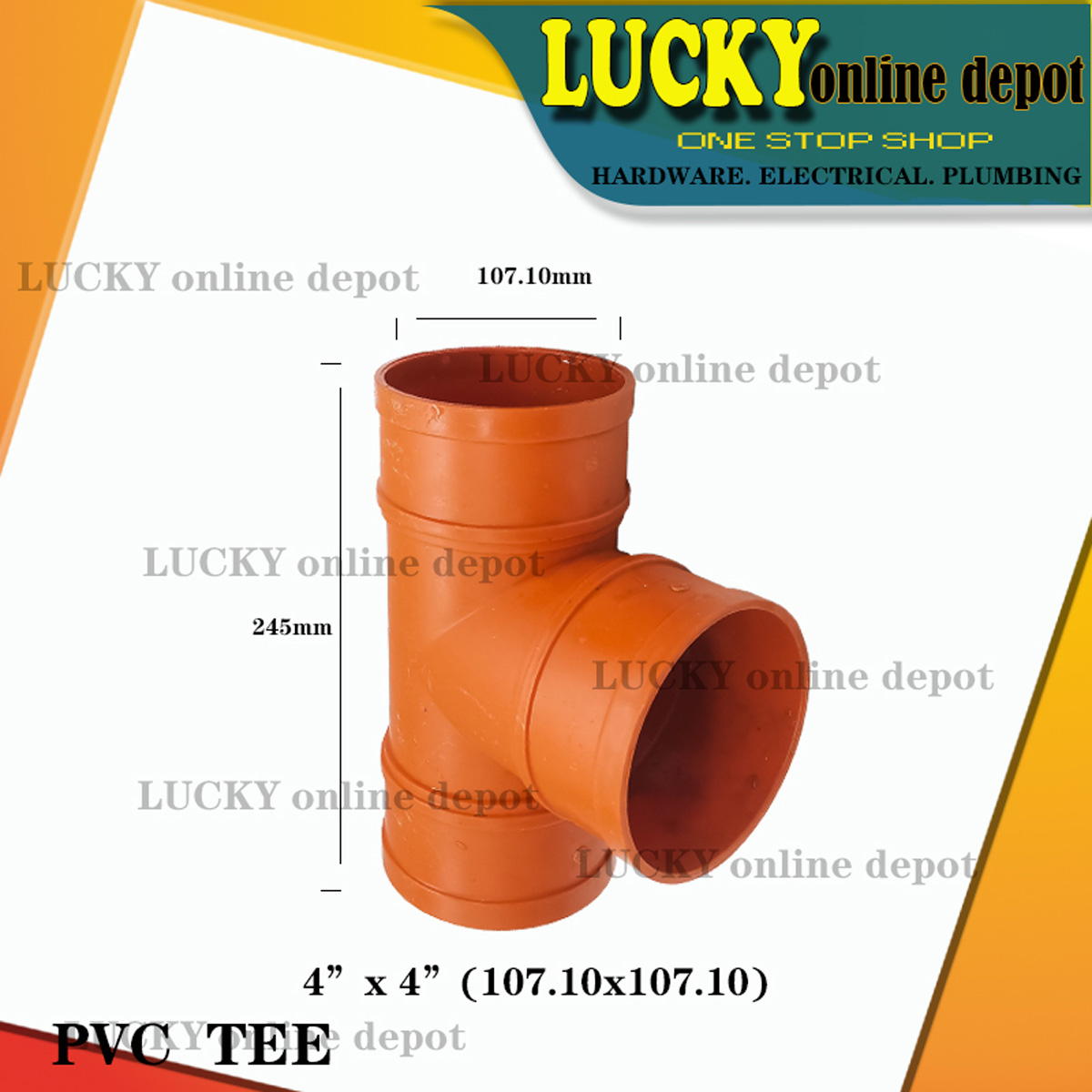 ORANGE PVC SANITARY TEE FITTINGS | Lazada PH
