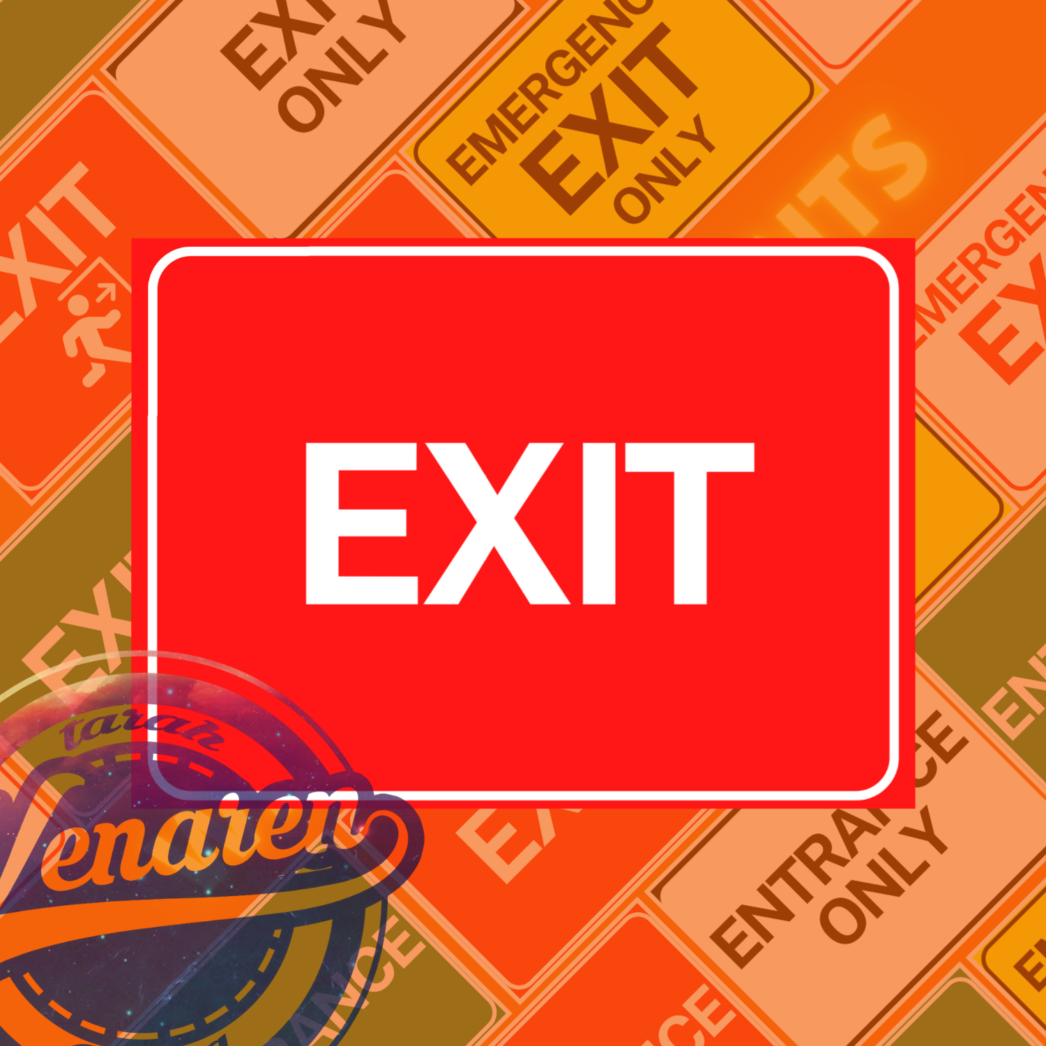Exit Only Entrance Emergency Vinyl Wall Sticker Decals, Laminated & PVC ...