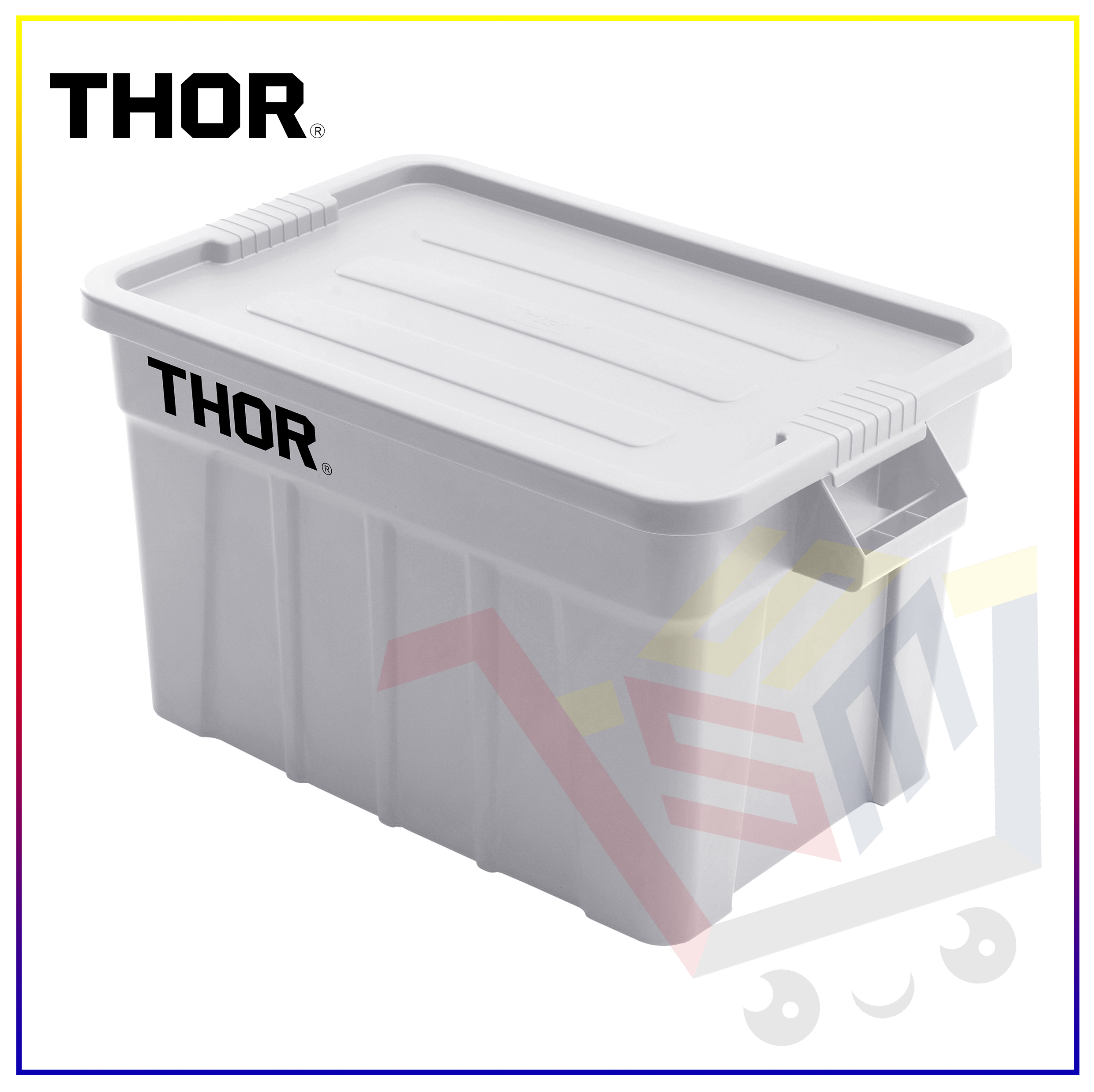 TH0R® 75L Storage Box with Lid/Container Box/Stackable Storage Box ...