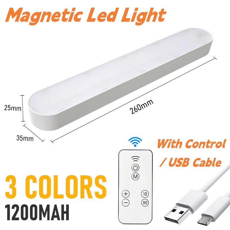 Magnetic Rechargeable LED Light Table Lamp With Remote Control USB ...