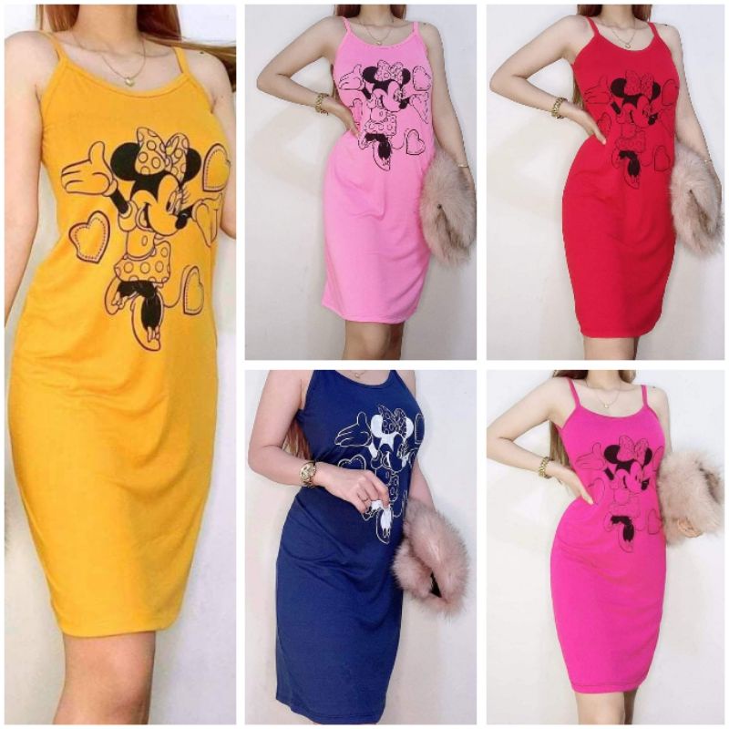 MICKEY MOUSE SPAGHETTI DRESS PAMBAHAY DRESS DUSTER FOR MATERNITY ...