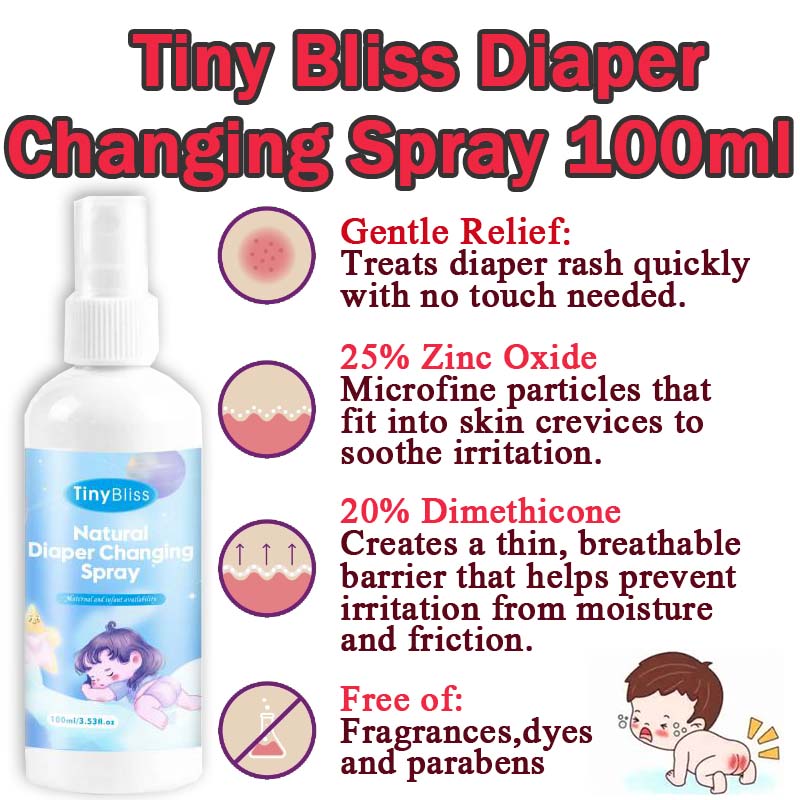 TinyBliss Diaper Changing Spray (100ml) Tiny Bottle Extra Gentle and ...