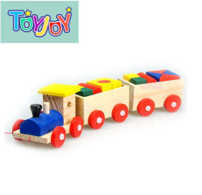 Small blocks train Wooden Train Building Blocks Toy vehicles wo 2 ...