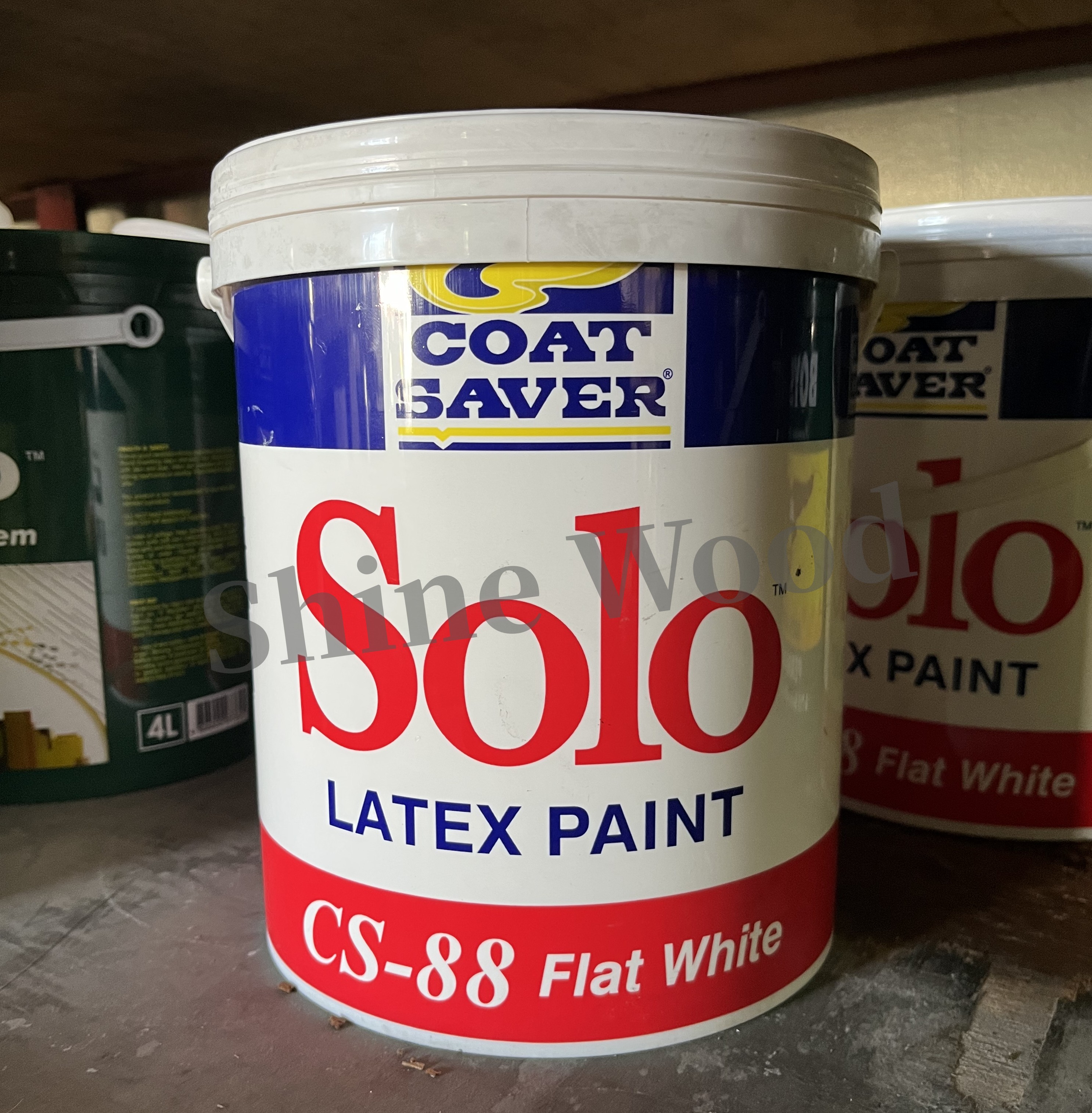 S.W Coat saver Solo CS-88 flat white/CS-99 gloss 4 Liter latex paint ...